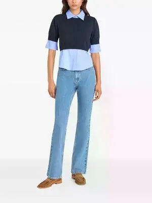 Cinq À Sept Capucine Knit Top - Blue