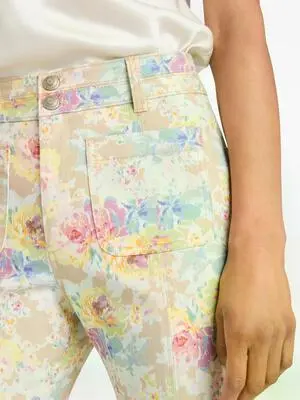Cinq À Sept Ikat Bouquet Dorothea Cropped Jeans