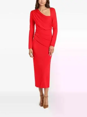 Cinq À Sept Jalyn Long-sleeve Midi Dress - Red