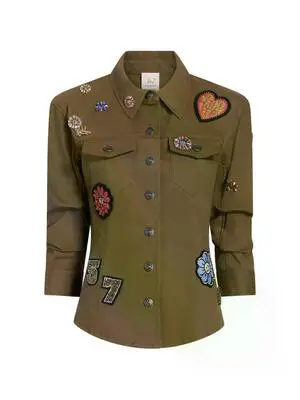 Cinq À Sept Love Patches Canyon Jacket - Green
