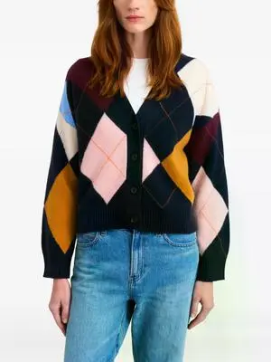 Pringle Of Scotland Argyle Buttoned Cardigan - Blue