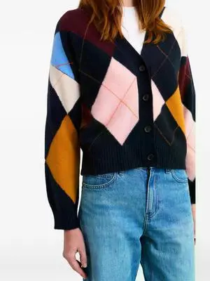 Pringle Of Scotland Argyle Buttoned Cardigan - Blue
