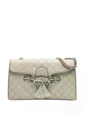 Gucci 2016-2025 Medium Guccissima Emily Shoulder Bag - White