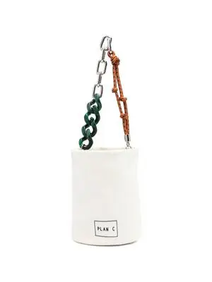 Plan C Logo Bucket Bag - White