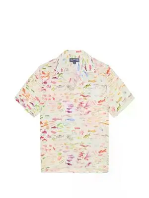 Vilebrequin Fish-print Short-sleeve Shirt - Neutrals