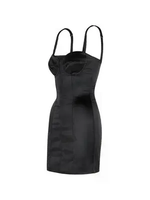 Dolce & Gabbana Satin Corset Minidress - Black