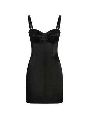 Dolce & Gabbana Satin Corset Minidress - Black