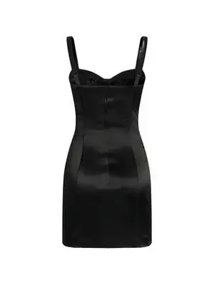 Dolce & Gabbana Satin Corset Minidress - Black