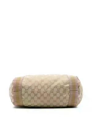 Gucci Gg Canvas Web Tote Bag - Brown