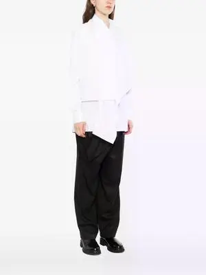 MOOHONG Shall-collar Layered Shirt