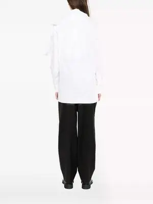 MOOHONG Shall-collar Layered Shirt