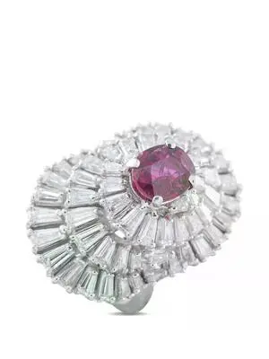 LB EXCLUSIVE Ruby And Diamond Ring - Silver