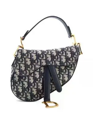 Dior Saddle Handbag Oblique Canvas Mini Shoulder Bag - Blue