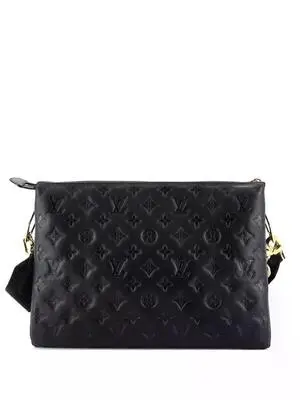 LOUIS VUITTON Coussin Mm Crossbody Bag Monogram Embossed Lambskin - Black