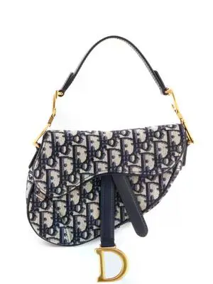 Dior Saddle Handbag Oblique Canvas Mini Shoulder Bag - Blue