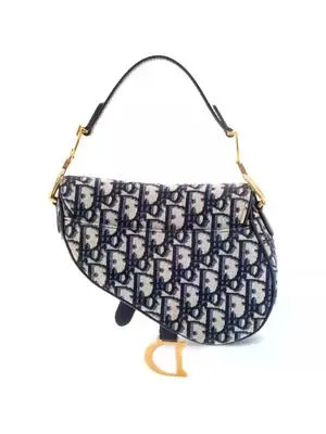 Dior Saddle Handbag Oblique Canvas Mini Shoulder Bag - Blue