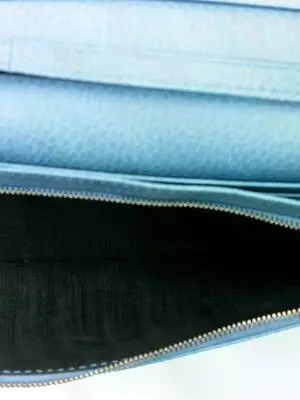 Gucci 2000-2015 Dollar Calfskin Swing Wallet On Strap Crossbody Bag - Blue