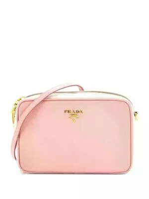 Prada Chain Camera Bag Saffiano Leather Small Crossbody Bag - Pink