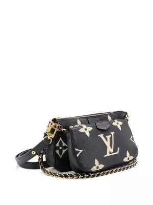 LOUIS VUITTON Multi Pochette Accessoires Bicolor Monogram Empreinte Giant - Black
