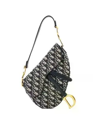 Dior Saddle Handbag Oblique Canvas Medium Shoulder Bag - Blue