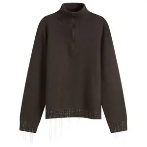 MAISON MARGIELA Wool Distressed Half Zip Knit