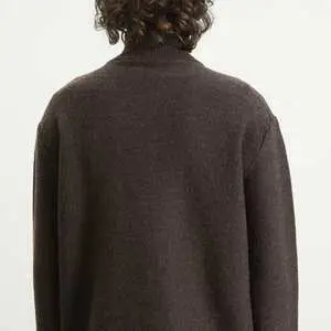 MAISON MARGIELA Wool Distressed Half Zip Knit