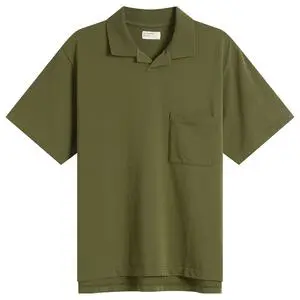 Universal Works Rugby Jersey Oversized Vacation Polo - Olive