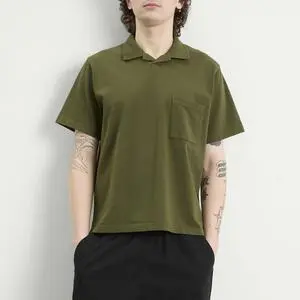 Universal Works Rugby Jersey Oversized Vacation Polo - Olive