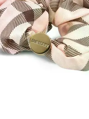 Burberry Patterned Silk Scrunchie - Pink