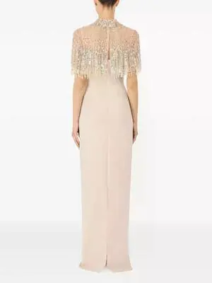 Jenny Packham Livia Beaded Maxi Dress - Neutrals