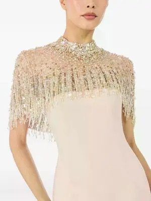 Jenny Packham Livia Beaded Maxi Dress - Neutrals