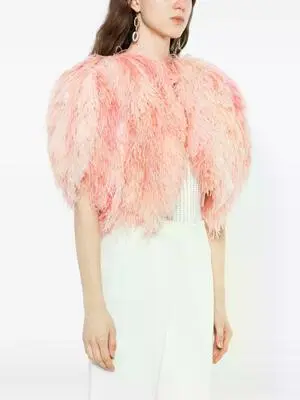 ISABEL SANCHIS Feather-embellished Jacket