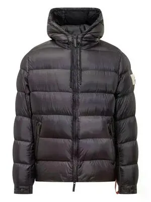 AFTER/LABEL Hooded Padded Jacket - Black
