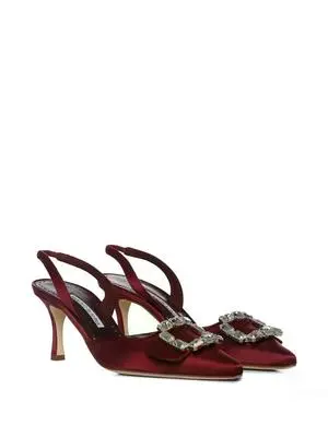 Manolo Blahnik Jewel Embellished Pointed Pumps