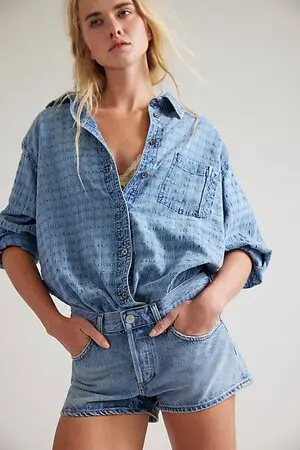 AGOLDE Parker Low-rise Denim Shorts - Replica