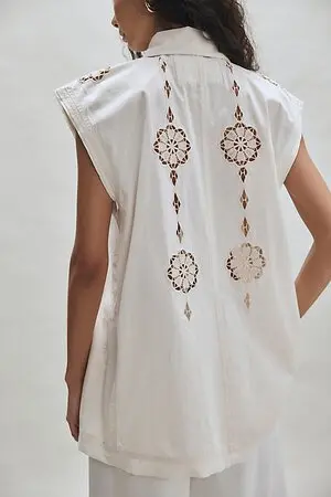 Free People We The Free Desert Lace Button Down