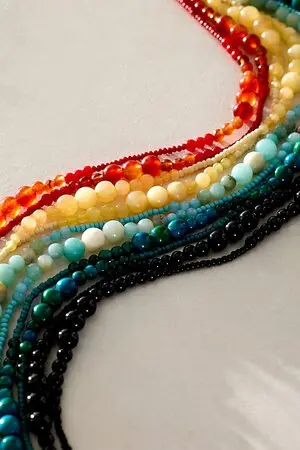 Free People Hettie Semiprecious Strand Necklace - Black