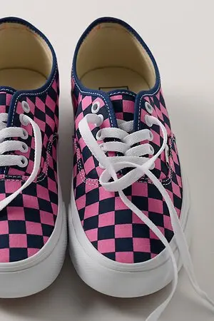 VANS Authentic Checkerboard Sneakers - Deep Indigo/pink Fizz