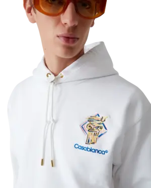 Casablanca Diamond Column Hooded Sweatshirt