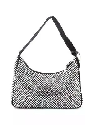 Prada Re-edition 2000 Crystal Embellished Satin Mini Hobo Bag