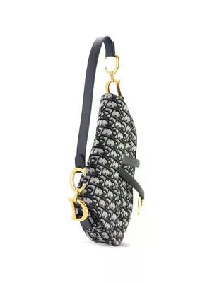 Dior Saddle Handbag Oblique Canvas Medium Shoulder Bag - Blue