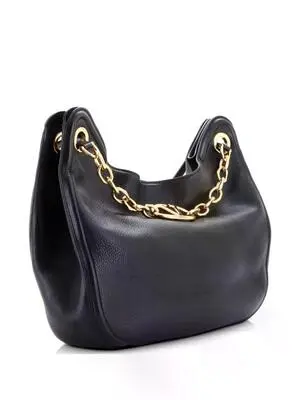 Valentino Garavani Vlogo Moon Leather Medium Tote Bag - Black