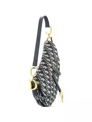 Dior Saddle Handbag Oblique Canvas Medium - Blue