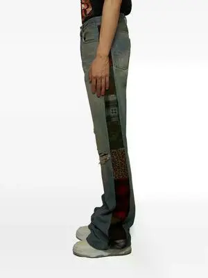 Amiri Patchwork Ripped Bootcut Jeans