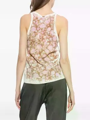 DIESEL® Floral V-neck Top - Pink