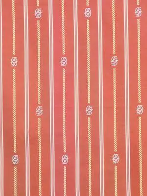 Drole De Monsieur Striped Logo Scarf