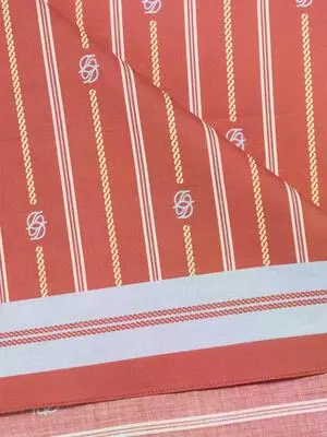 Drole De Monsieur Striped Logo Scarf