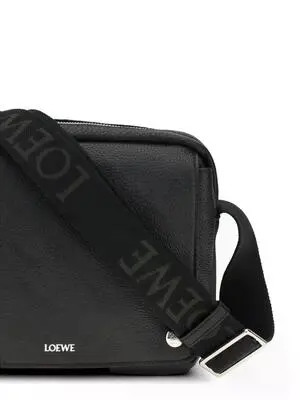 Loewe Medium Pebble Leather Messenger Bag - Black