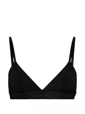 TOM FORD Logo-band Bra Black