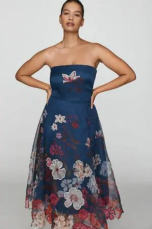 Maeve Floral Chiffon Midi Dress